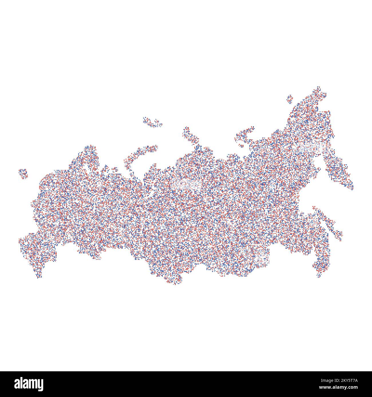 Russia Silhouette Pixelated generative pattern illustration Stock ...