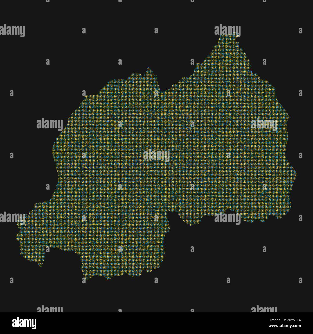 Rwanda Silhouette Pixelated generative pattern illustration Stock ...