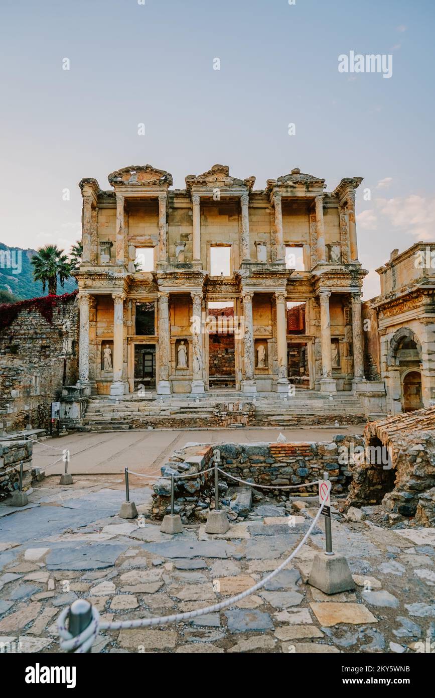 Celsus Library at Ephesus ancient city in Izmir, Turkey Stock Photo - Alamy