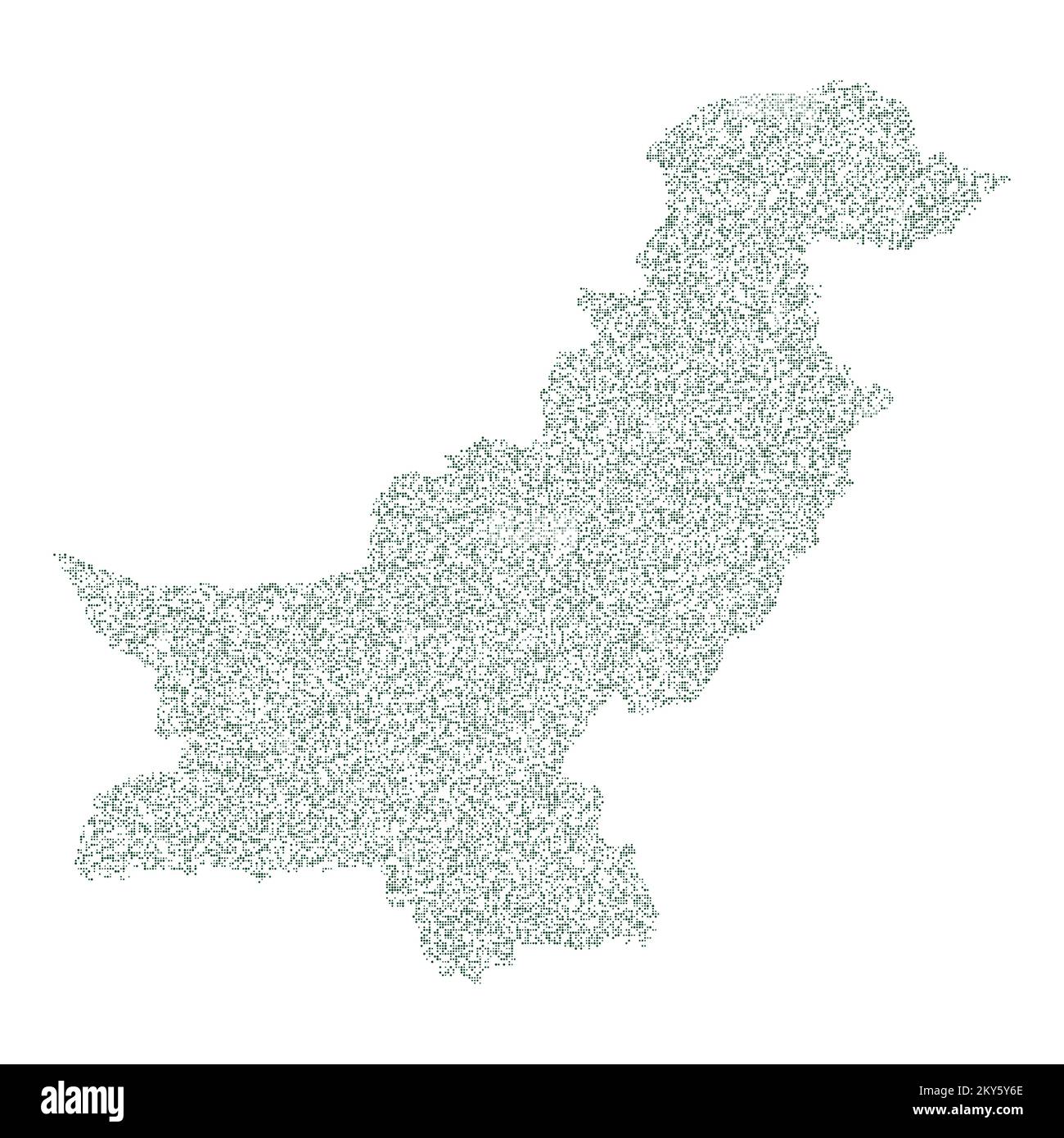 Pakistan Silhouette Pixelated generative pattern illustration Stock ...