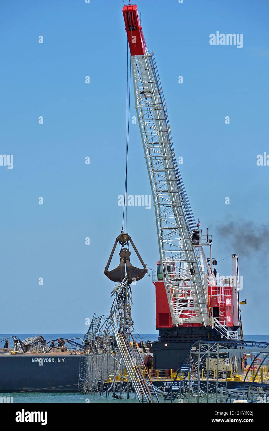 Roller Coaster Removed from Ocean. New Jersey Hurricane Sandy ...