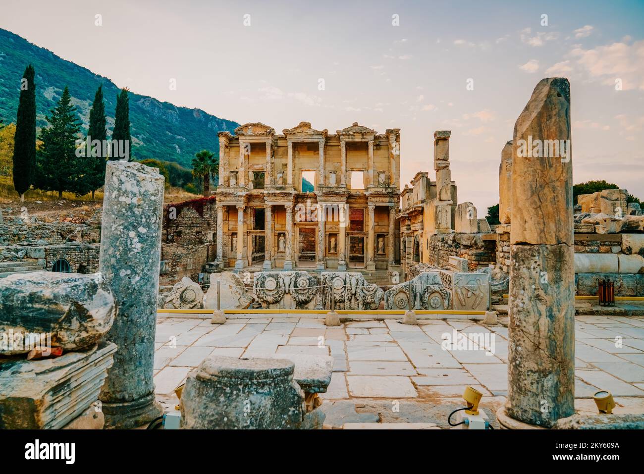 Celsus Library at Ephesus ancient city in Izmir, Turkey Stock Photo - Alamy