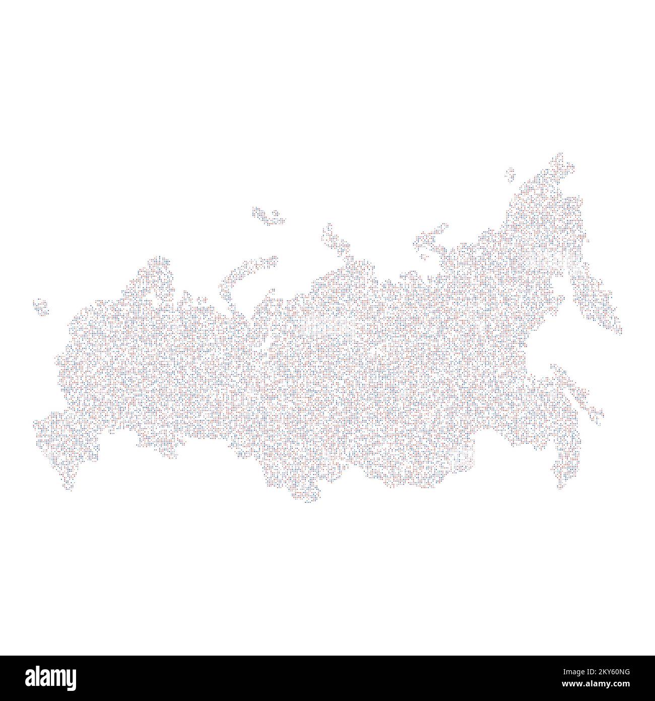 Russia Silhouette Pixelated generative pattern illustration Stock ...