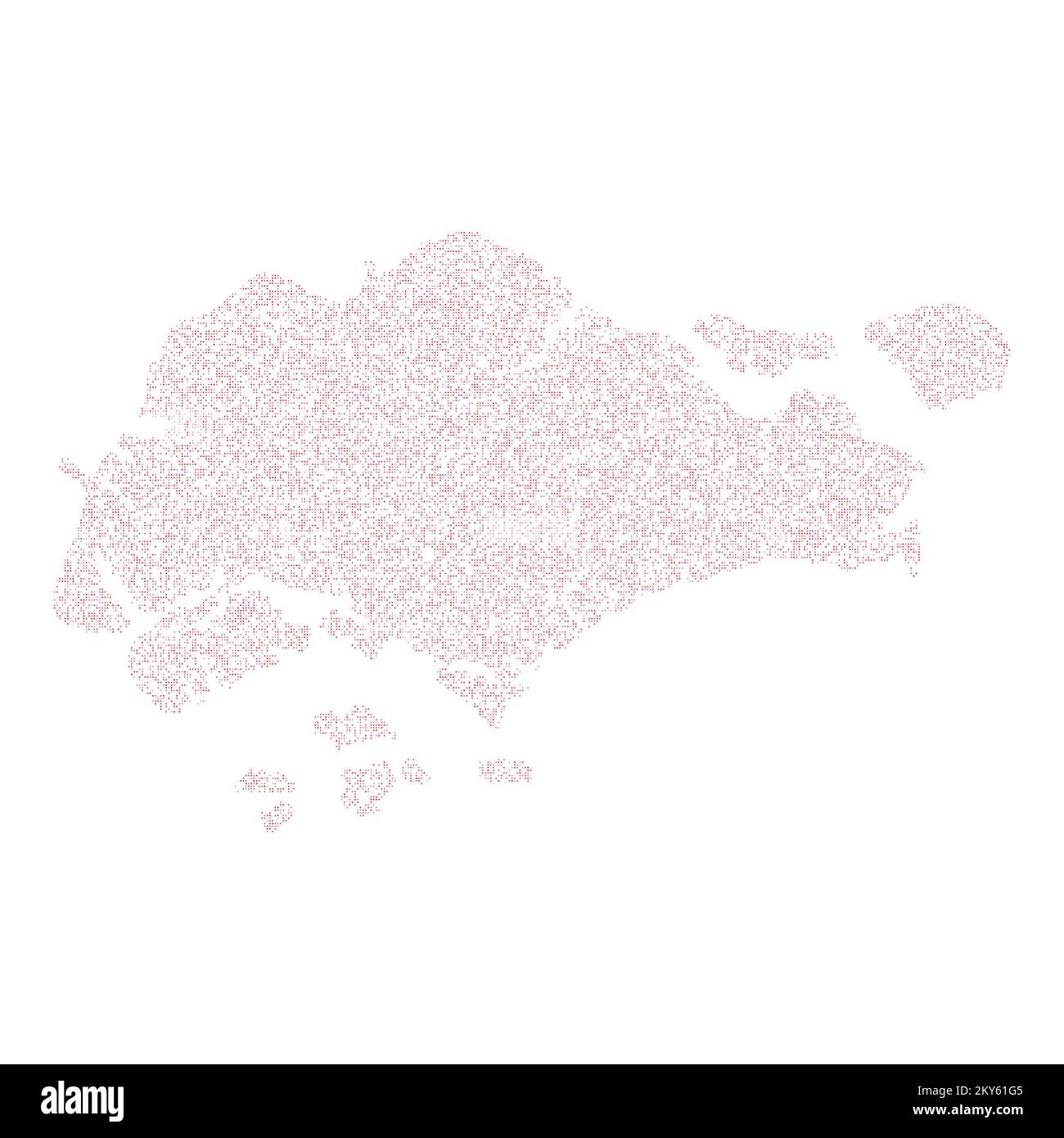 Singapore Silhouette Pixelated generative pattern illustration Stock ...