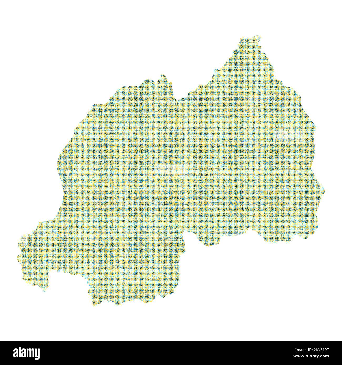 Rwanda Silhouette Pixelated generative pattern illustration Stock ...