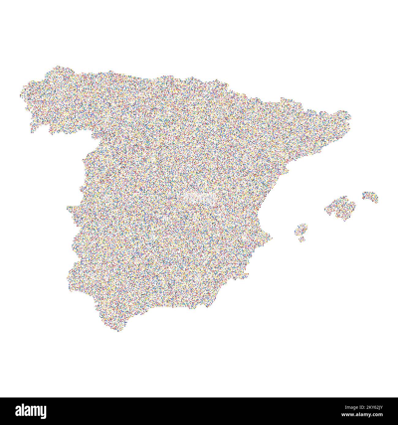 Spain Silhouette Pixelated generative pattern illustration Stock Vector ...