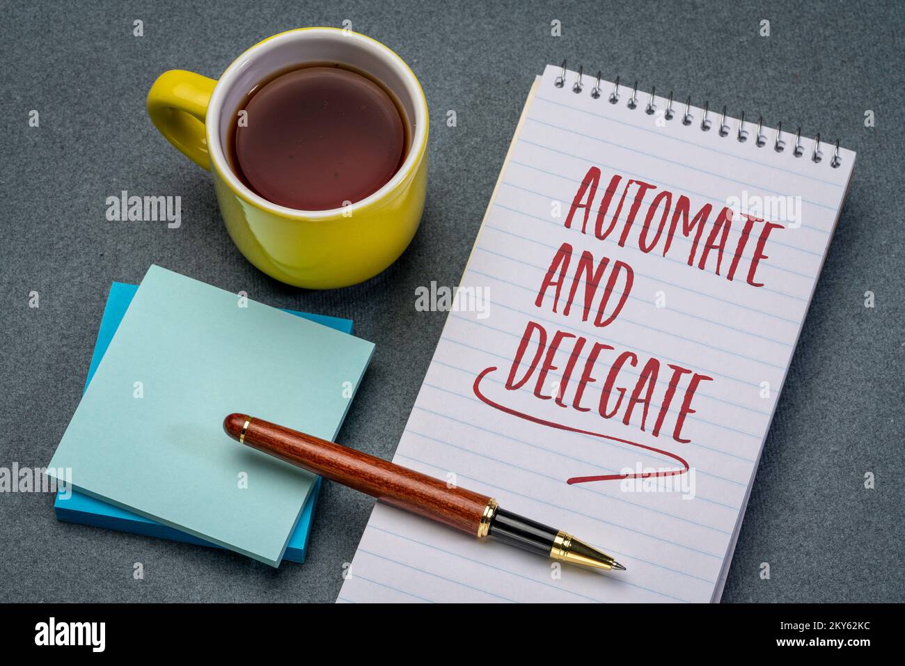 automate and delegate productivity advice - motivational handwriting in ...