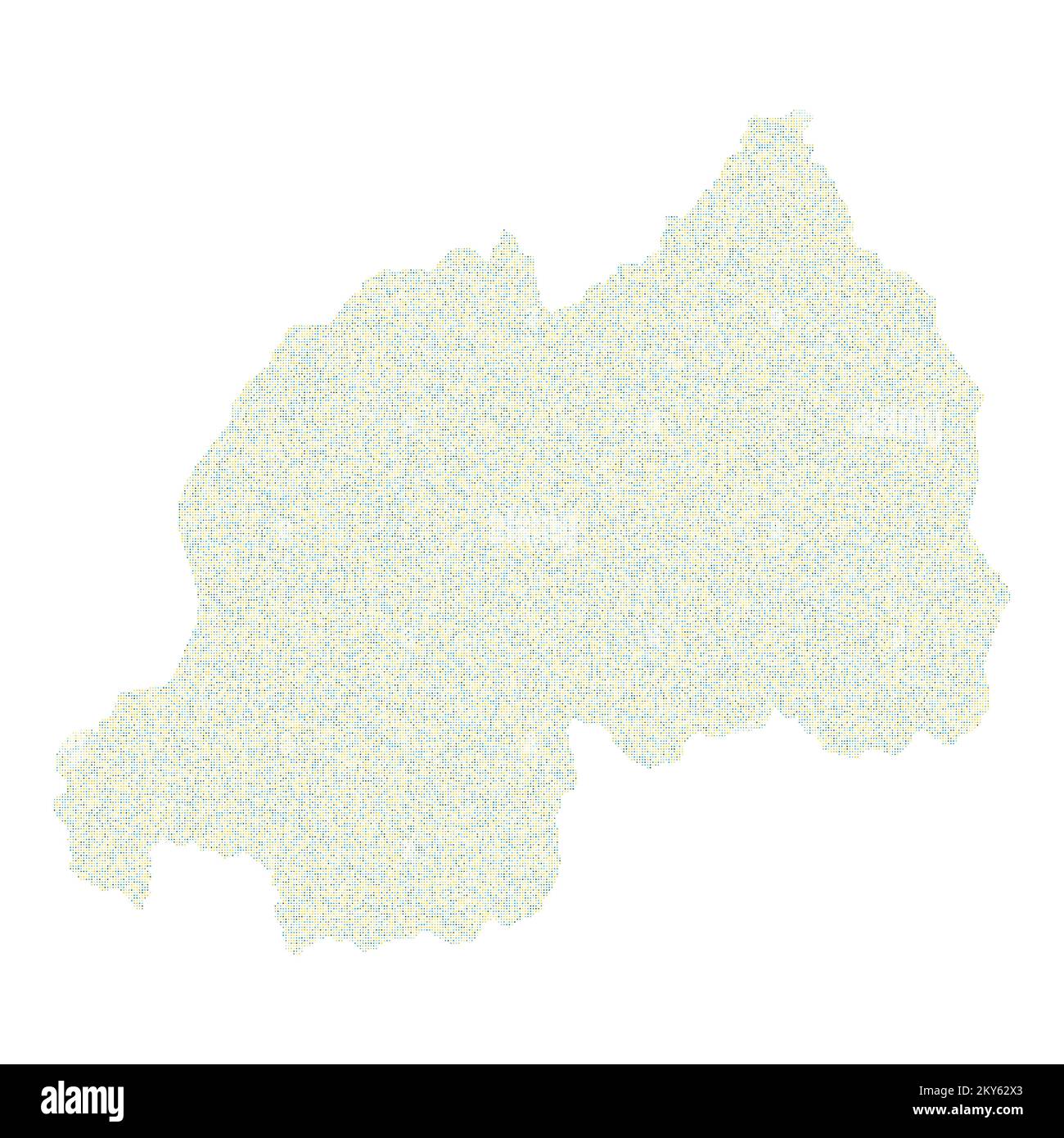 Rwanda Silhouette Pixelated generative pattern illustration Stock ...