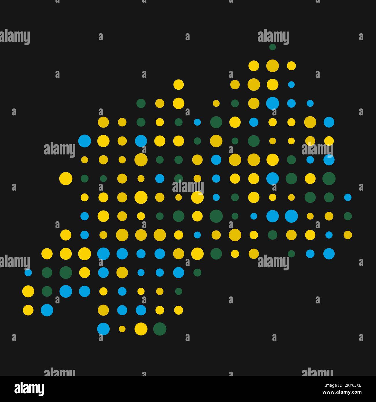 Rwanda Silhouette Pixelated generative pattern illustration Stock ...