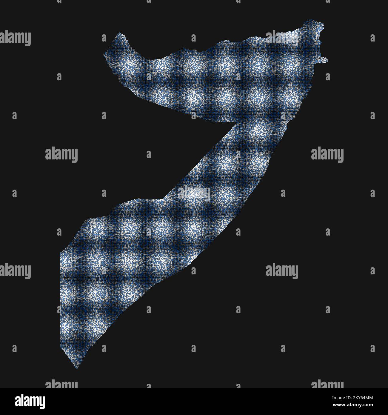Somalia Silhouette Pixelated generative pattern illustration Stock ...