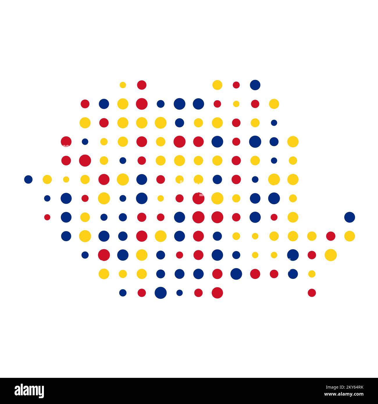 Romania Silhouette Pixelated generative pattern illustration Stock ...