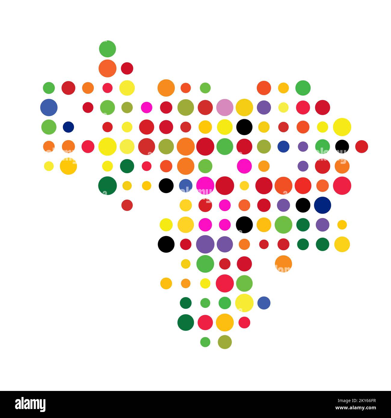 Venezuela Silhouette Pixelated generative pattern illustration Stock ...