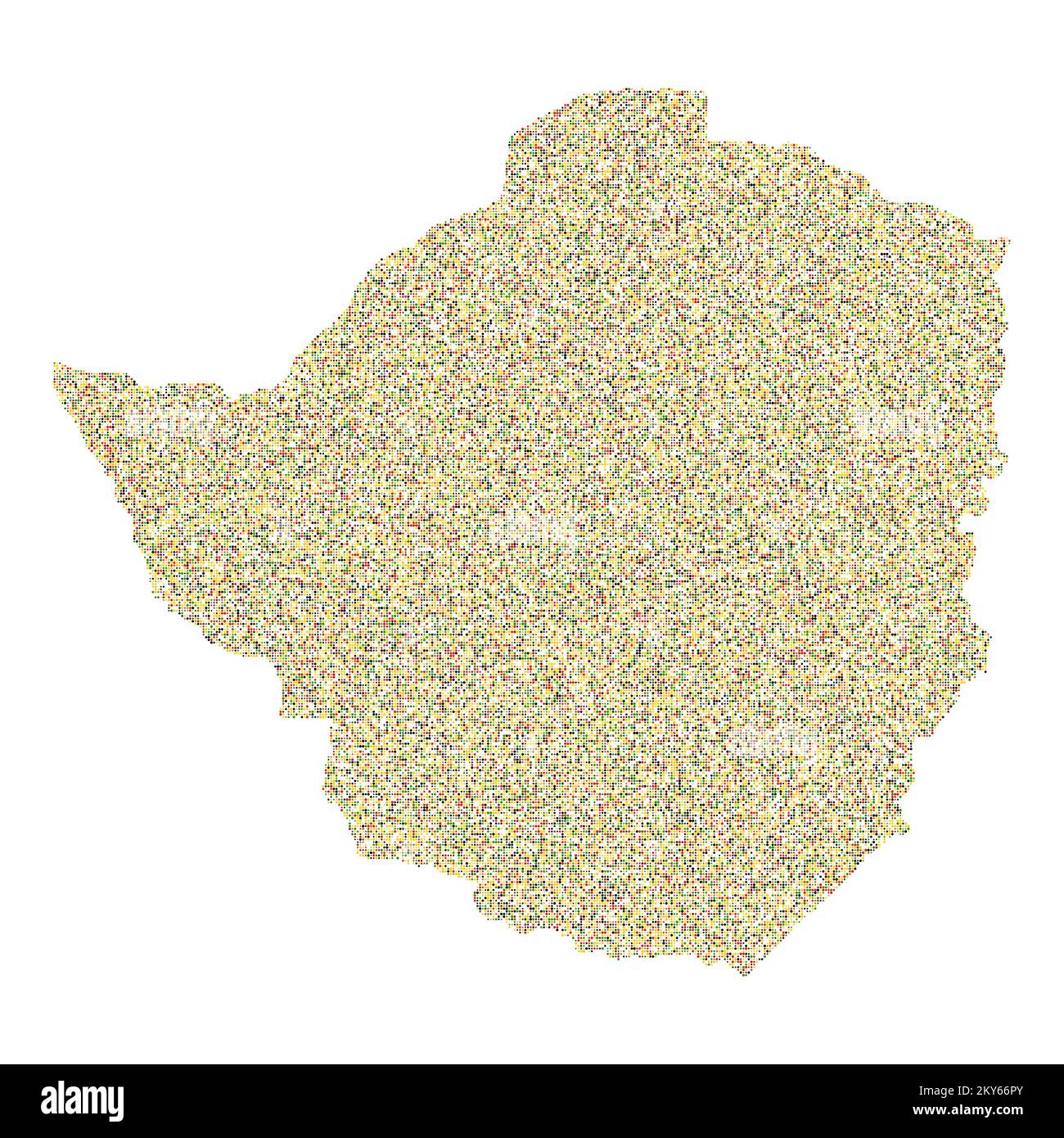 Zimbabwe Silhouette Pixelated generative pattern illustration Stock ...