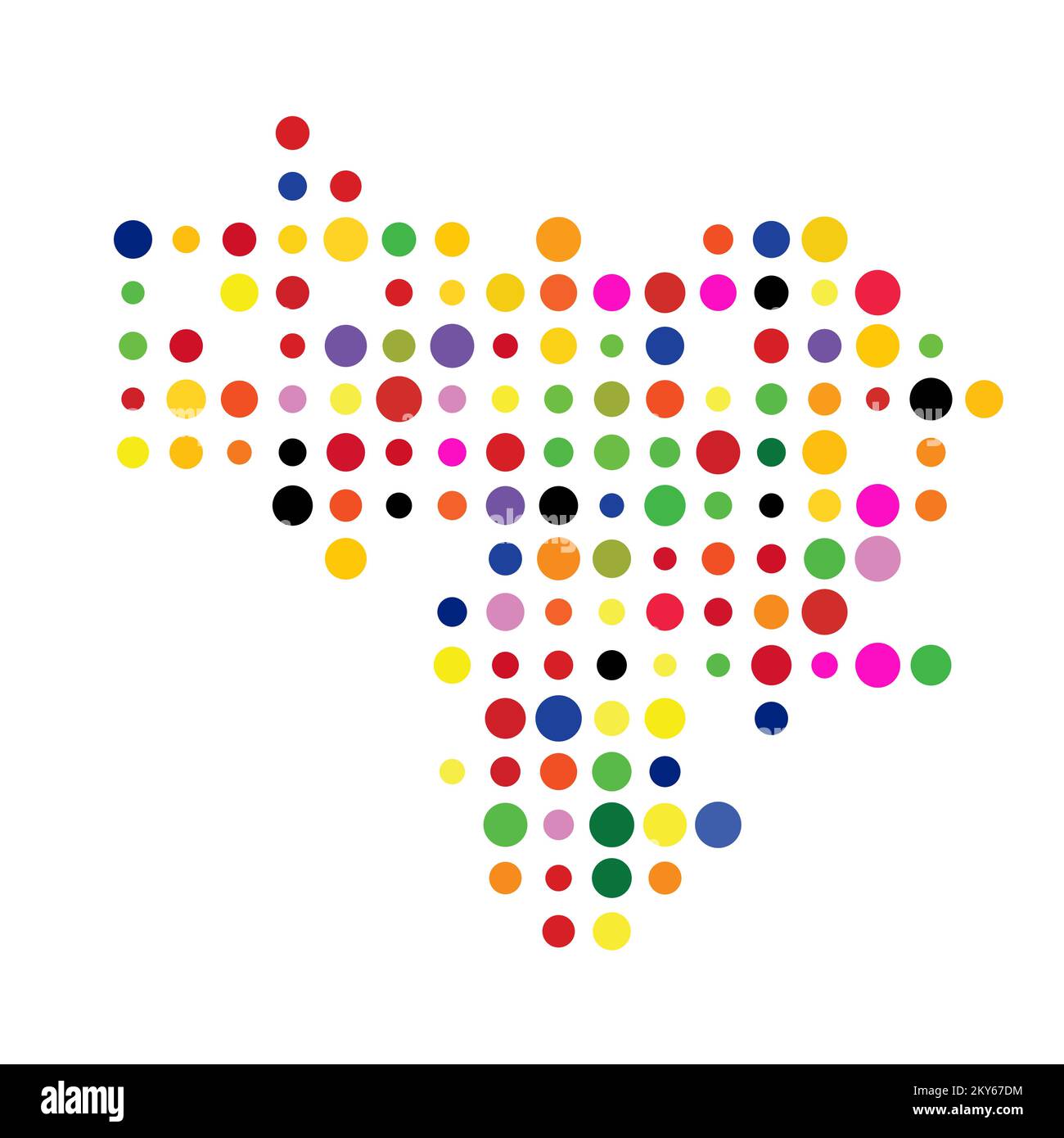 Venezuela Silhouette Pixelated generative pattern illustration Stock ...