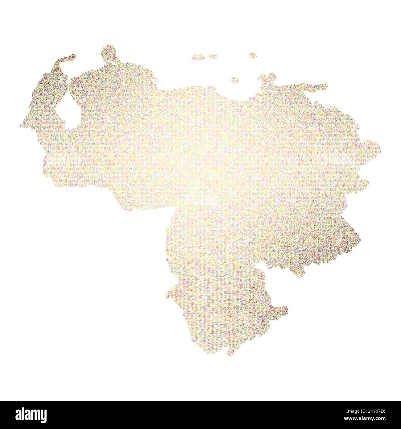 Venezuela Silhouette Pixelated generative pattern illustration Stock ...