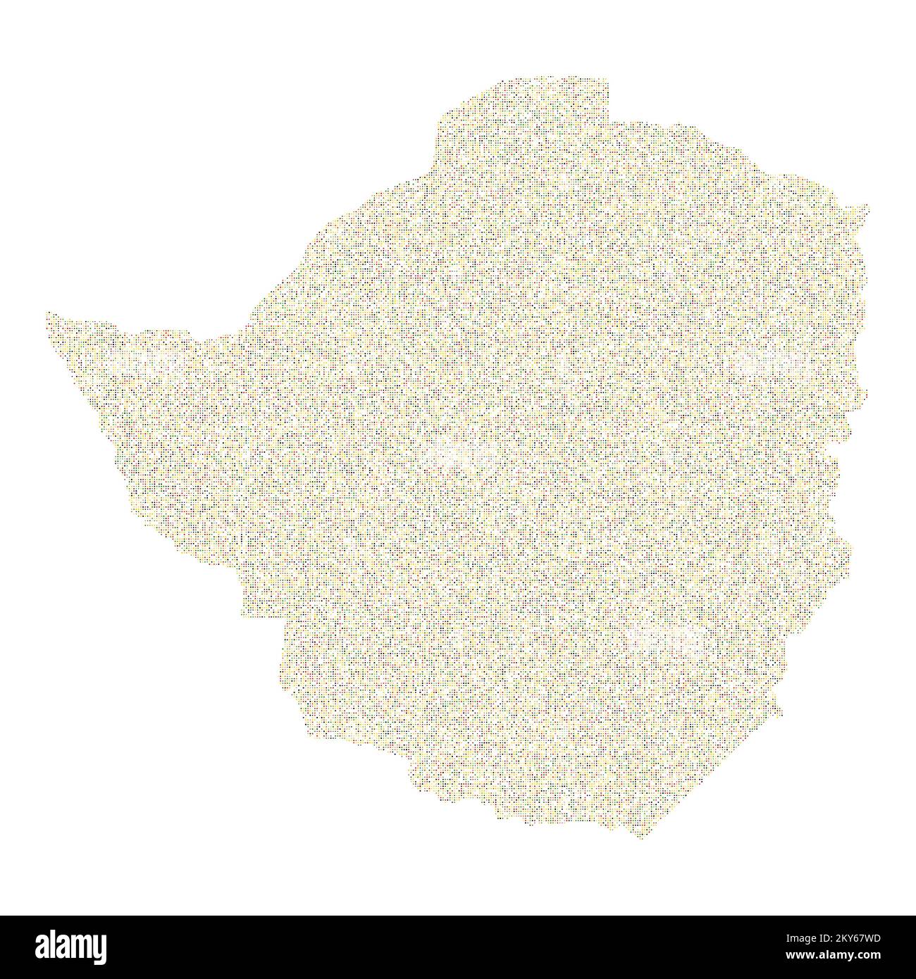 Zimbabwe Silhouette Pixelated generative pattern illustration Stock ...