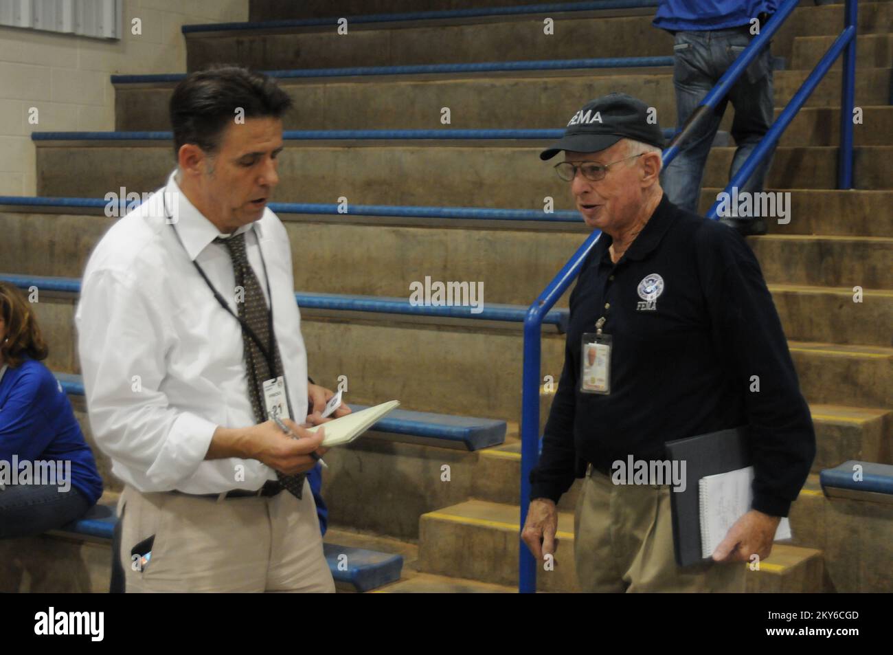 FEMA PIO with Reporter at DRC.. Photographs Relating to Disasters and ...