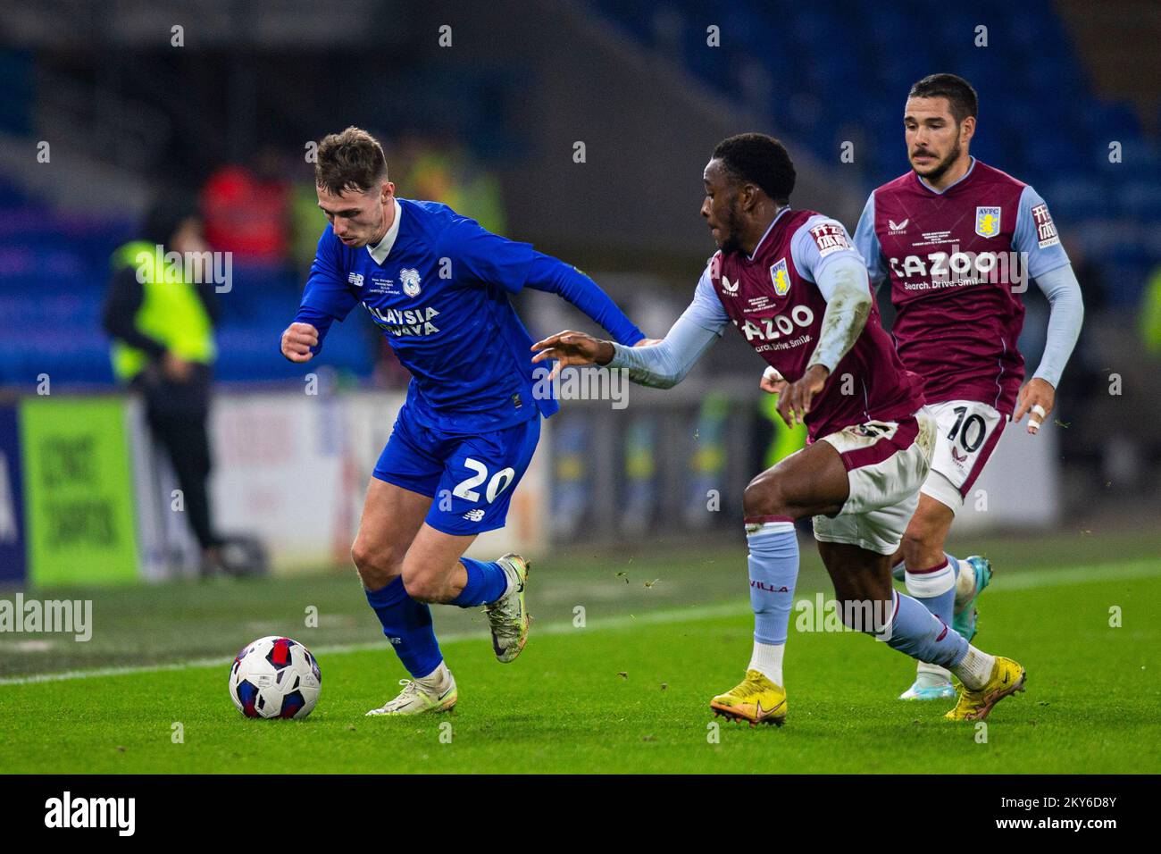 Cardiff, UK. 30th Nov, 2022. Gavin Whyte of Cardiff City in action ...