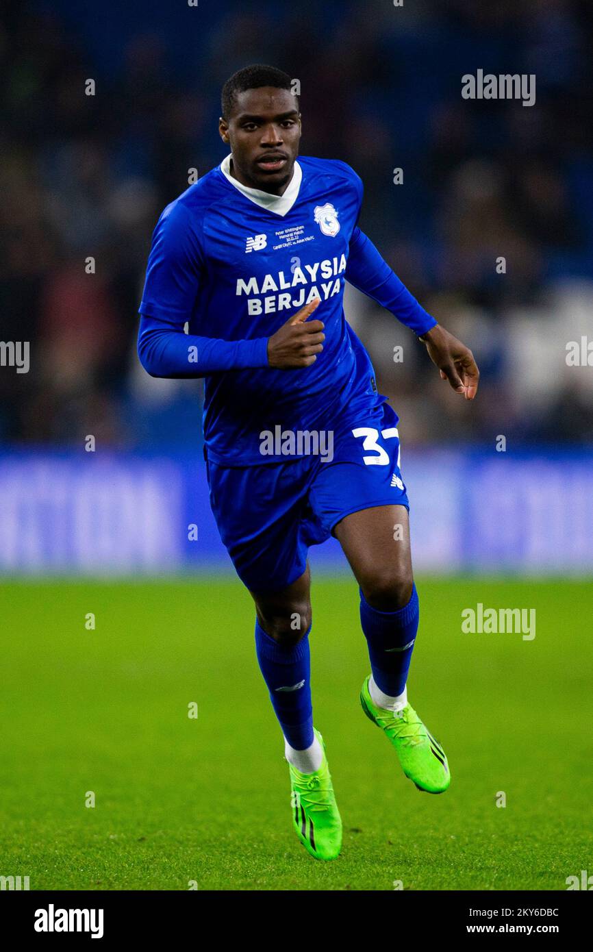 Cardiff, UK. 30th Nov, 2022. Niels Nkounkou of Cardiff City in action ...