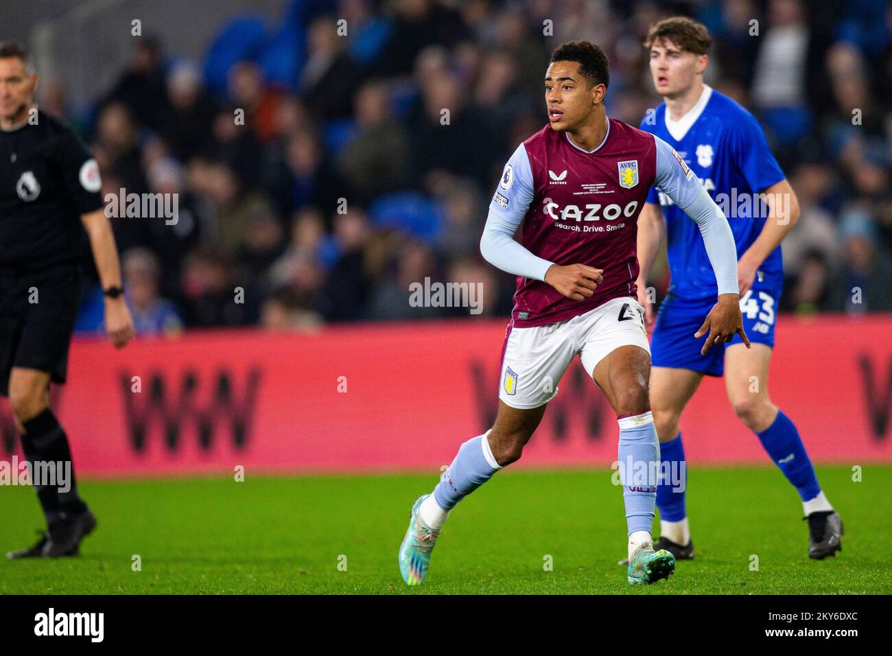 Cardiff, UK. 30th Nov, 2022. Jacob Ramsey of Aston Villa in action ...