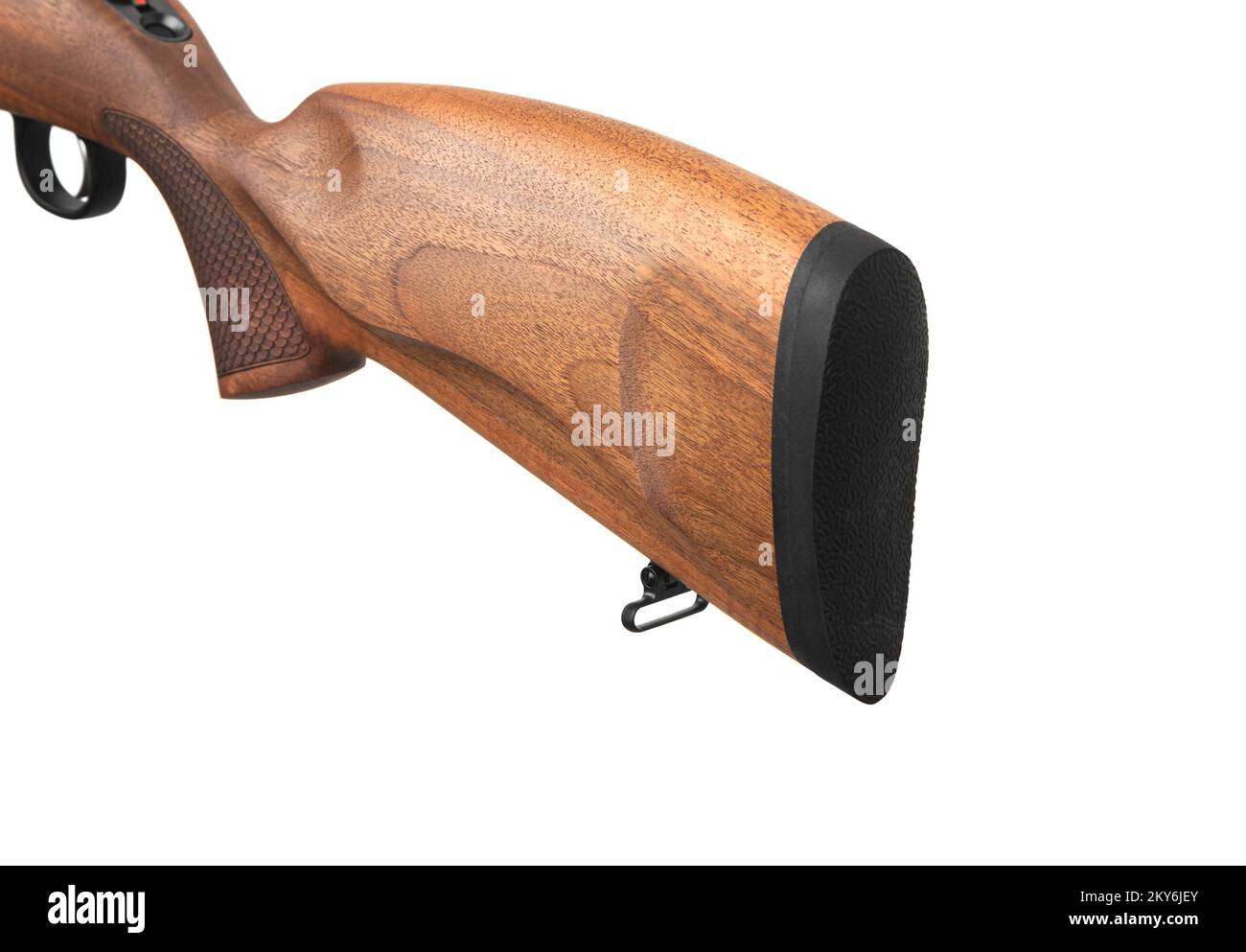 Modern bolt-action carbine with a wooden stock. Weapons for sports ...
