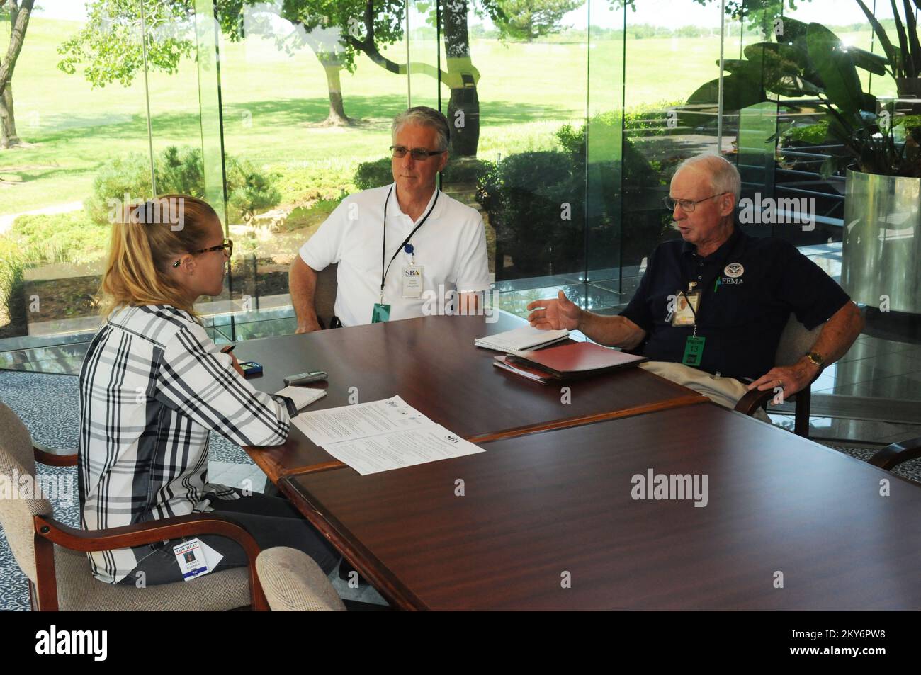 FEMA and SBA PIO with Reporter.. Photographs Relating to Disasters and ...