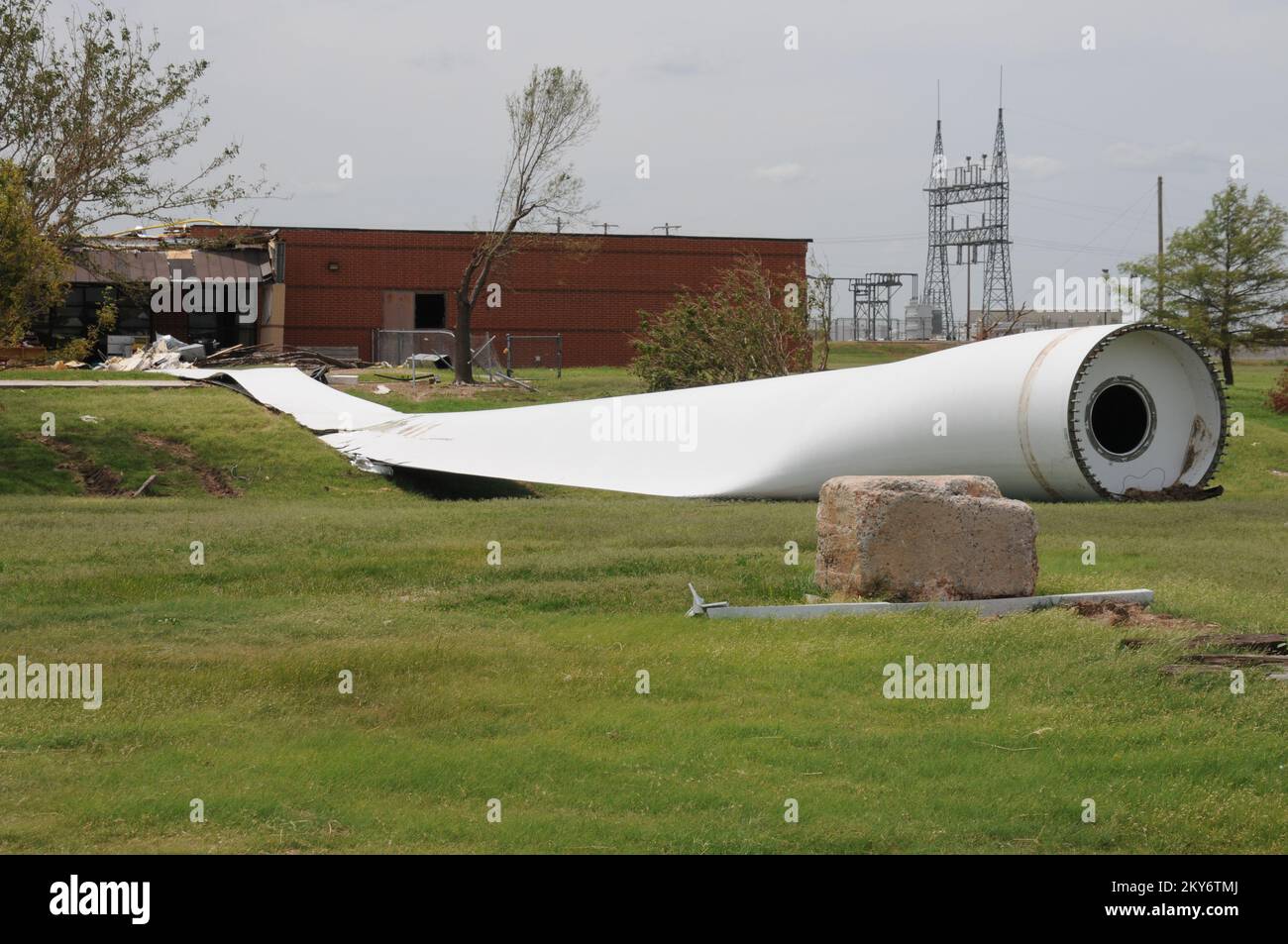 Wind Power Generator Destroyed at Technology Center.. Photographs ...