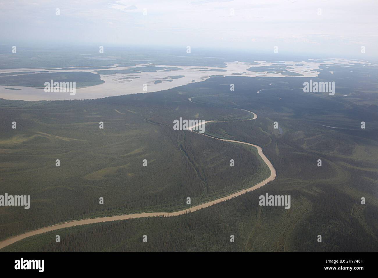 Census Area, Alaska, July 7, 2013 The Yukon river severe spring flood ...