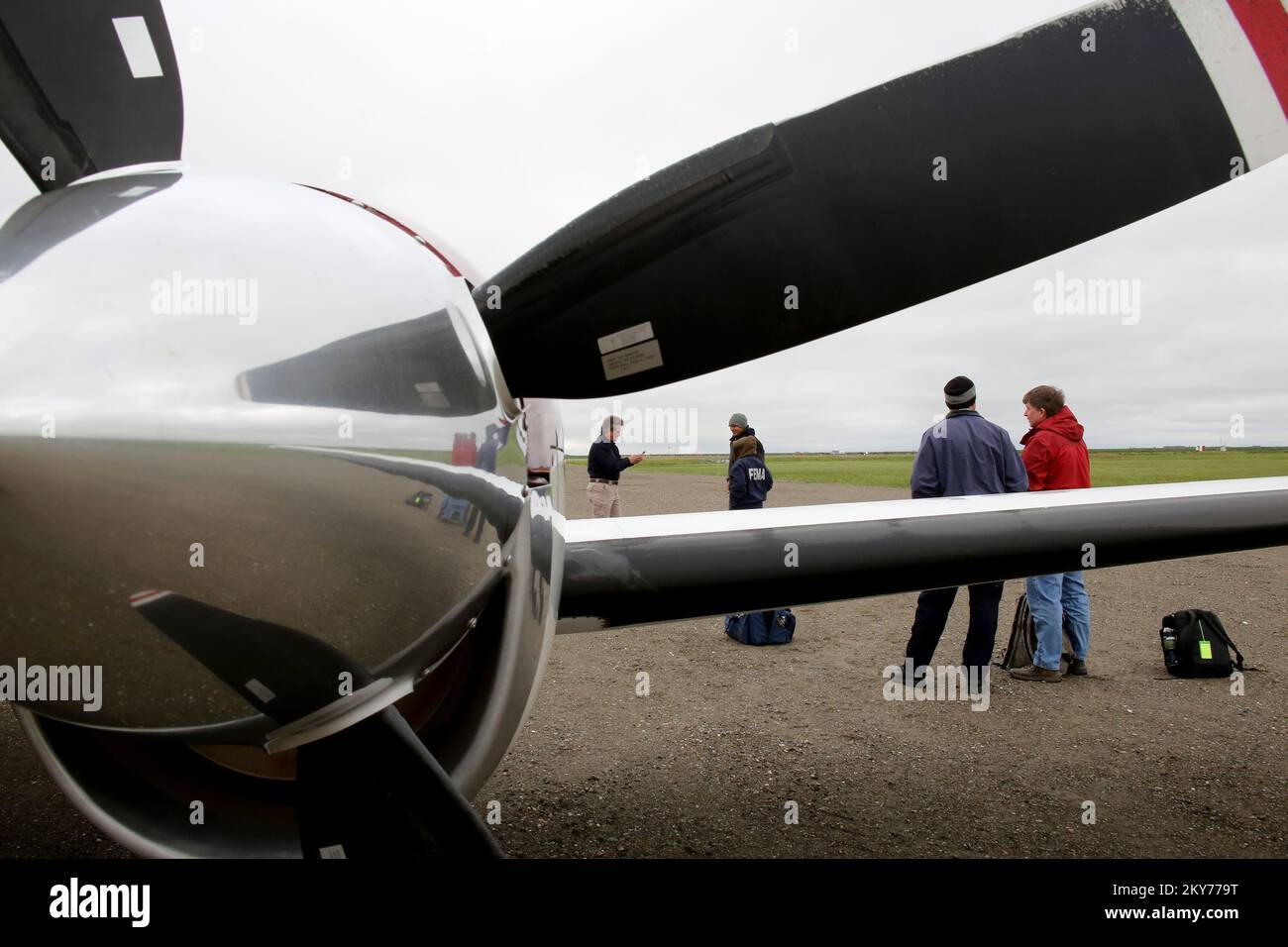 Emmonak, Alaska, July 15, 2013 FEMA FCO Dolph A. Diemont leads a team ...