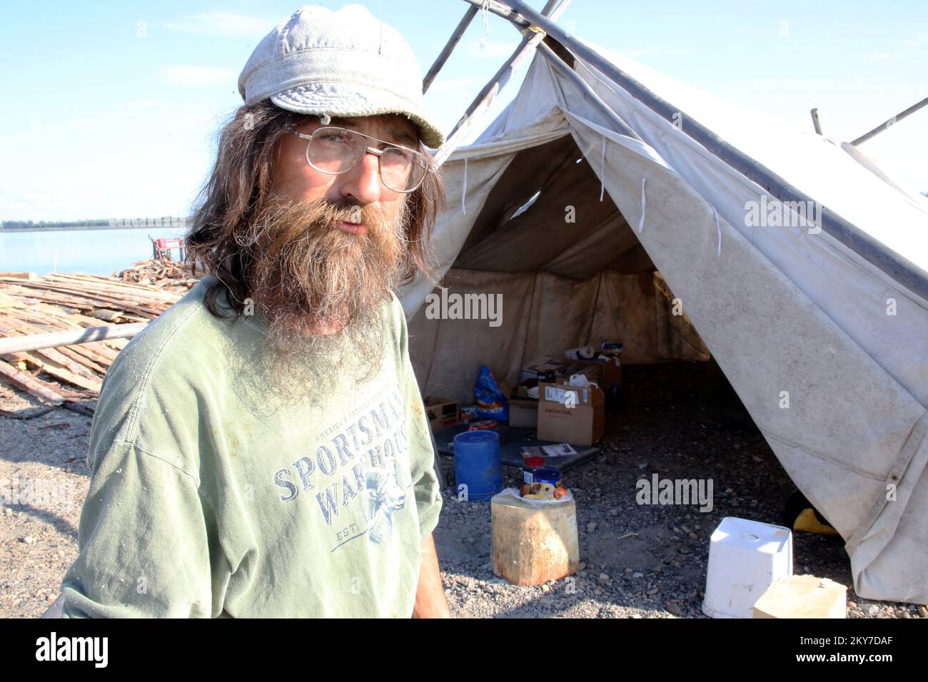Galena, Alaska, July 30, 2013 Jake Poyrebinsky is working on the ...