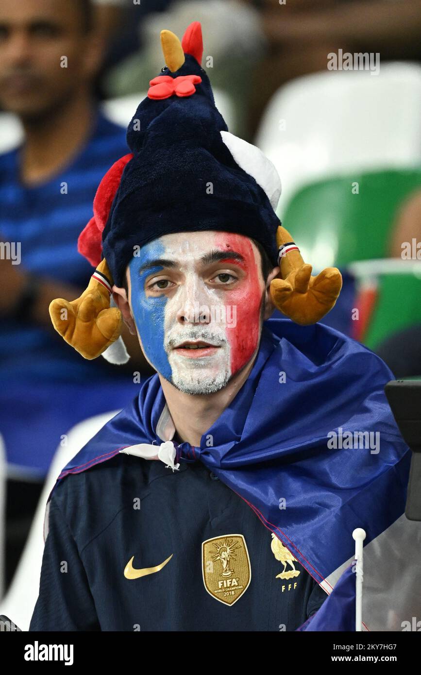 Doha, Qatar. 30 November, 2022. French fans attend Tunisia v France ...