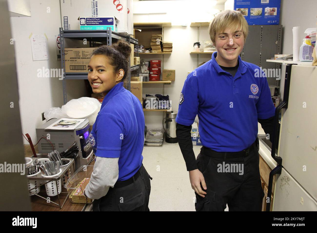 Galena, AK, September 9, 2013 FEMA Corps members work to help feed the ...