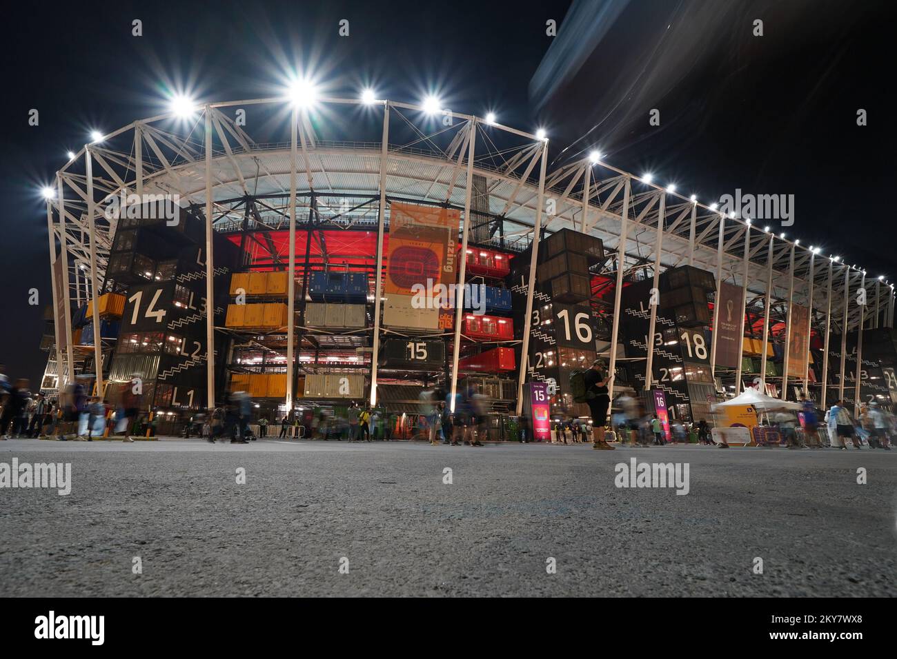 DOHA, QATAR - NOVEMBER 30: A general view of the Stadium 974 before the ...