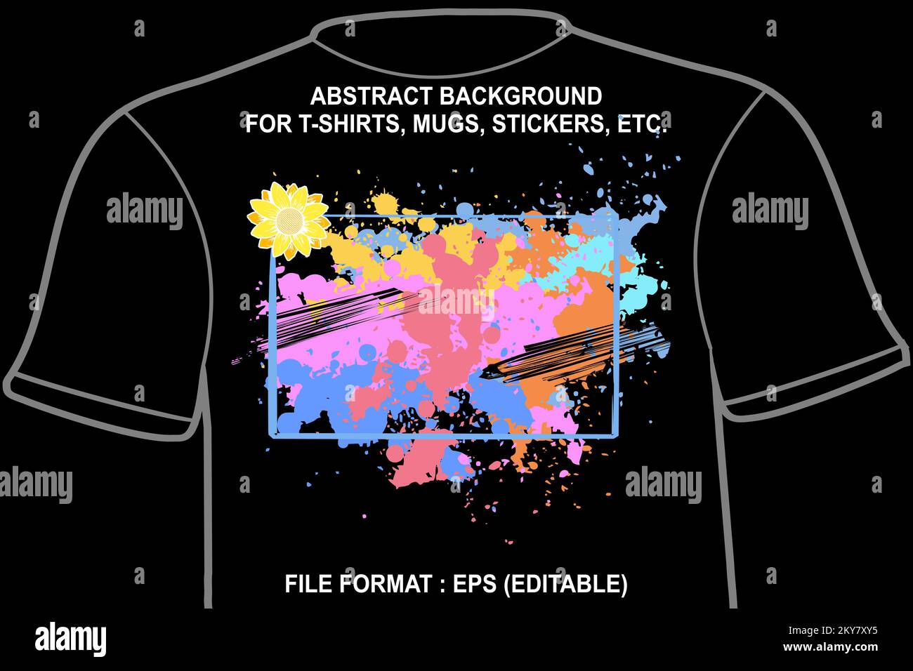 Colorful Abstract Backgound. Can be used for t-shirts, stickers, mugs ...