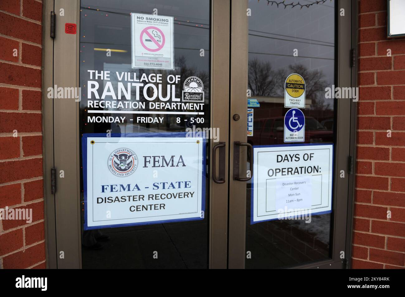 Disaster emergency center signs hi-res stock photography and images - Alamy