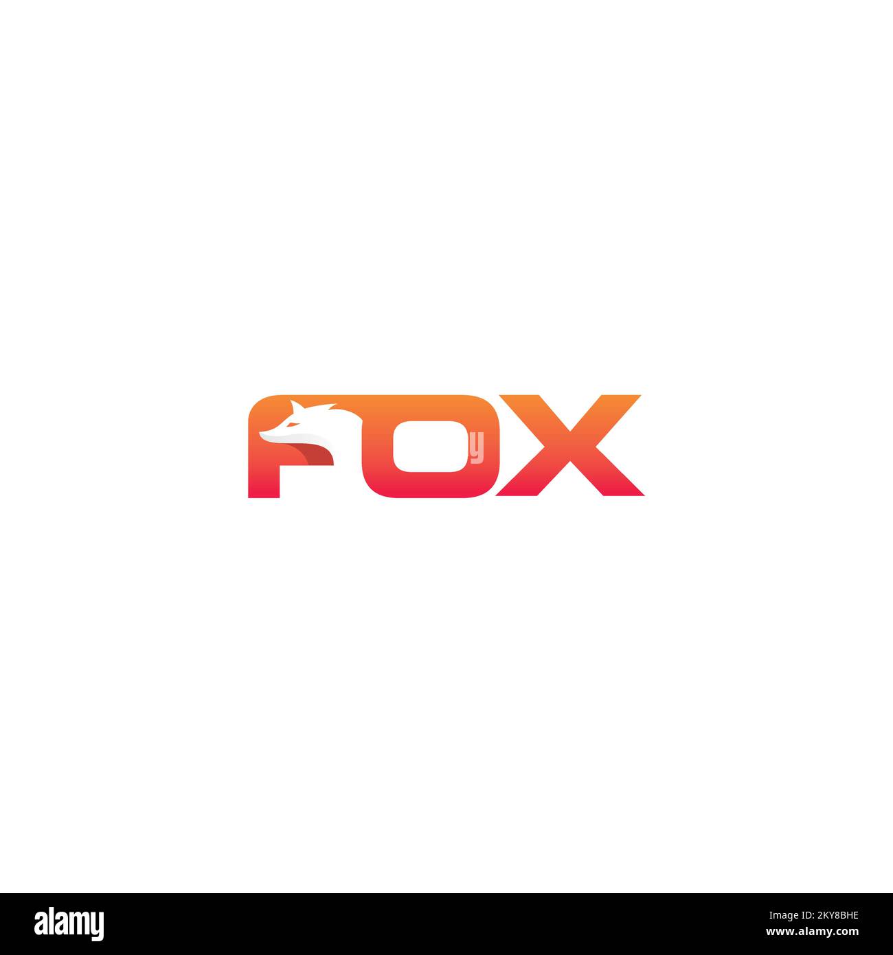 Fox Logo With Typography Illustration. Fox Logo Vector. Fox Simple ...