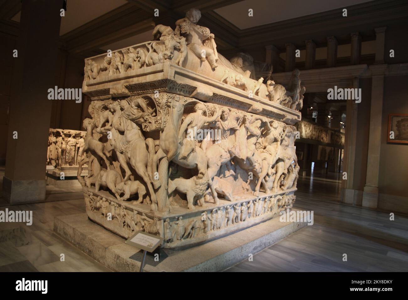 Sidamara Sarcophagus from Roman Period (AD 3th Century) at Istanbul ...