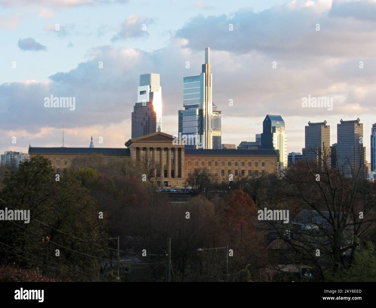 The skyscrapers of Philadelphia's skyline rise behind the Philadelphia ...