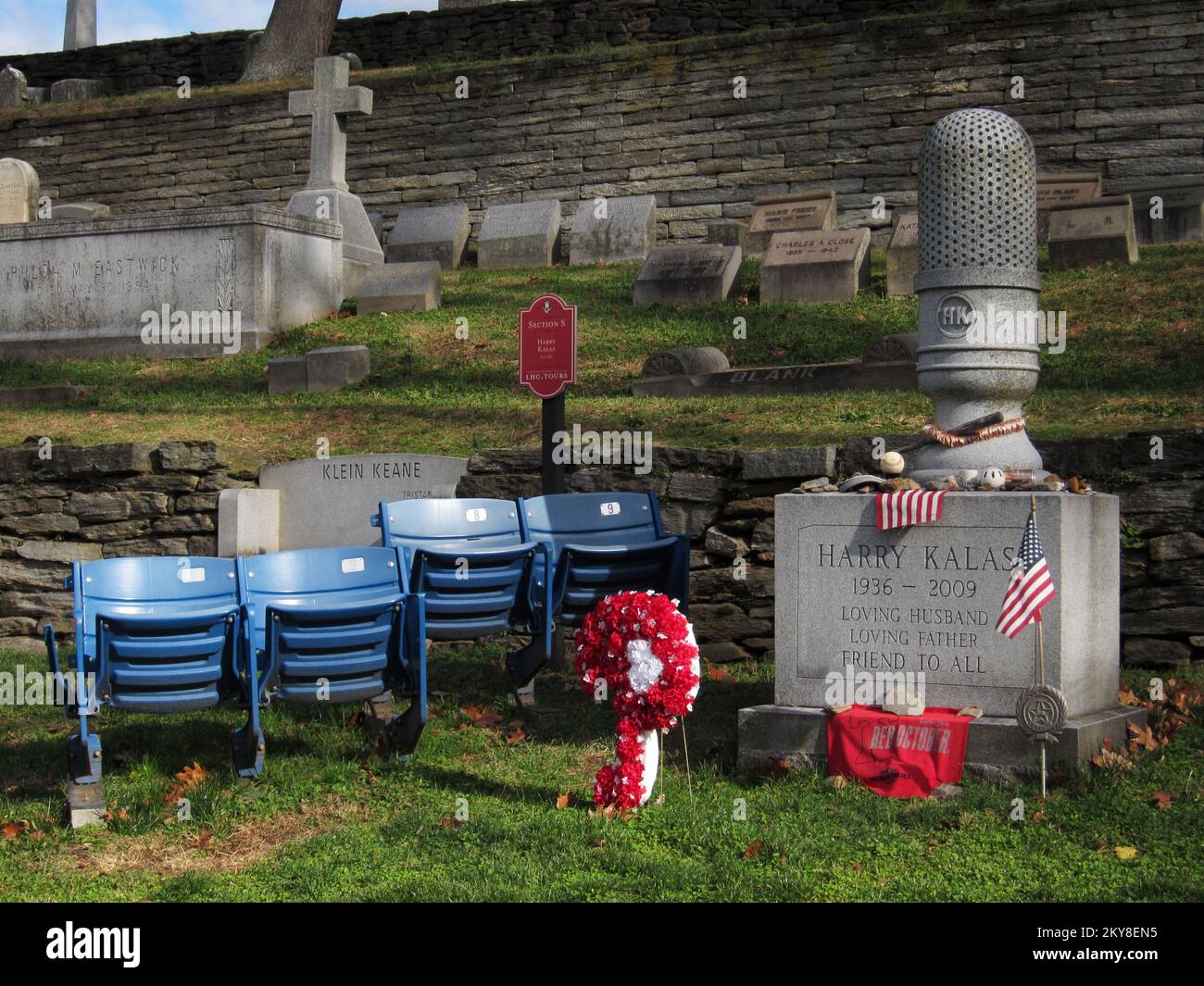 The grave site of long-time Philadelphia Phillies broadcaster Harry ...