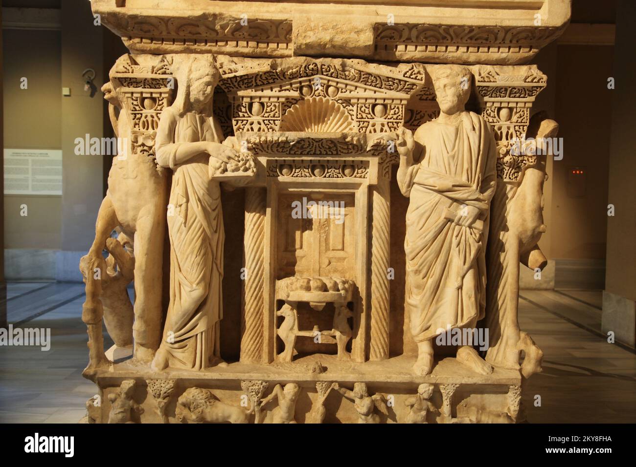 Sidamara Type Sarcophagus detail from Roman Period (AD 3th Century) at ...