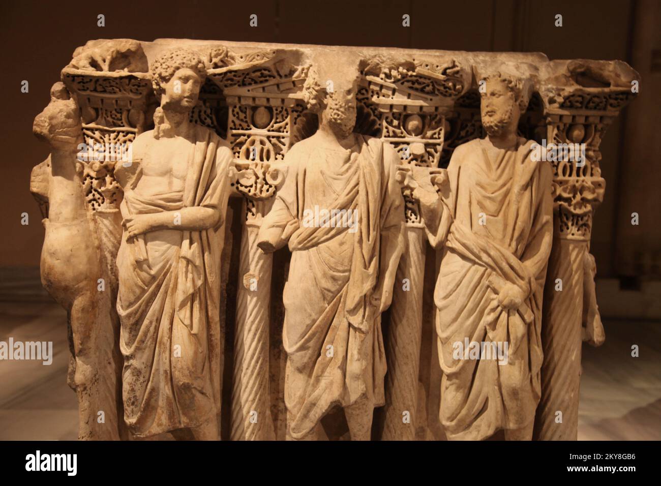 Sidamara Type Sarcophagus detail from Roman Period (AD 3th Century) at ...