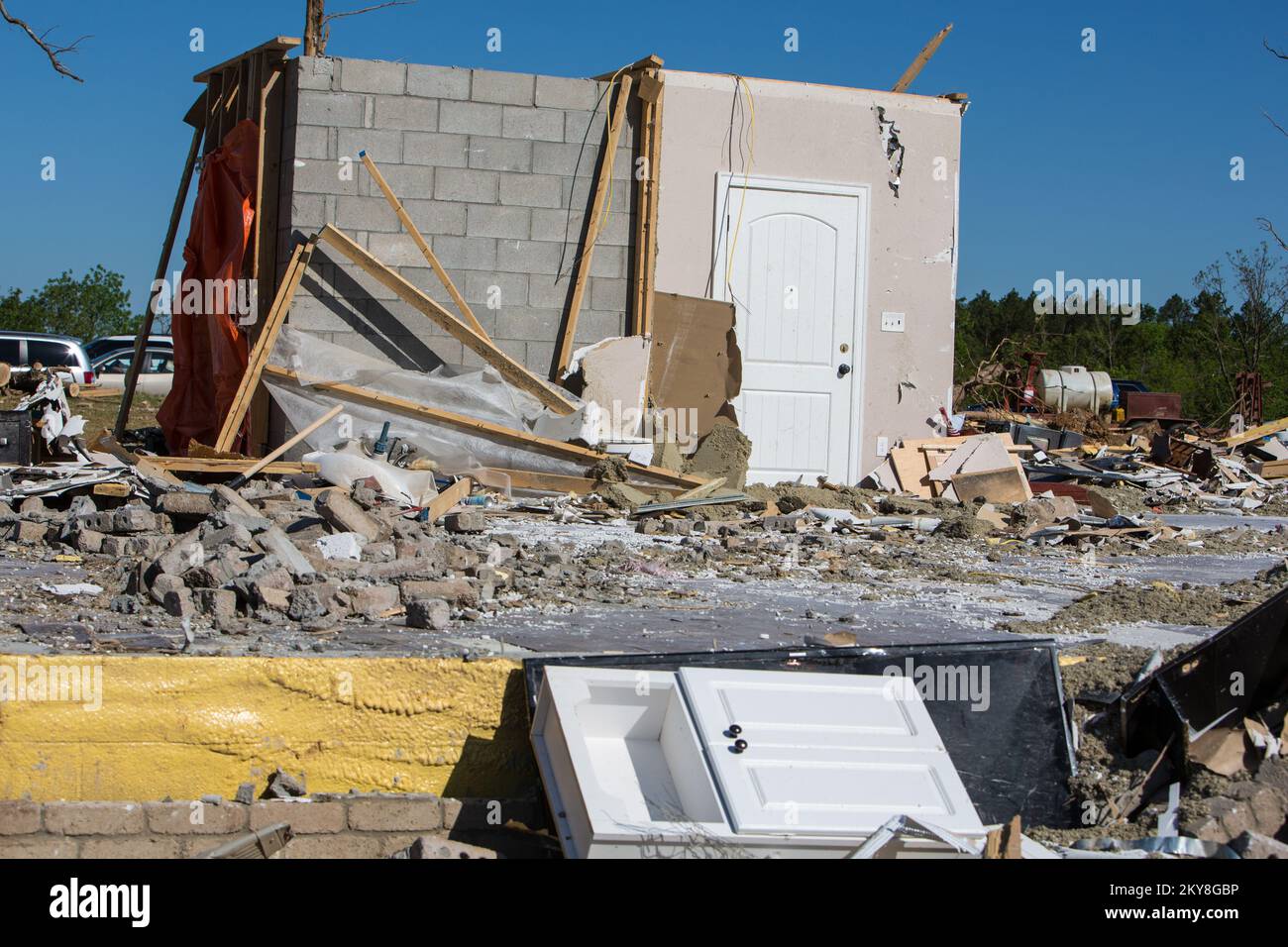 Mayflower, Ark., May 4, 2014 Tornado damage in the residential ...