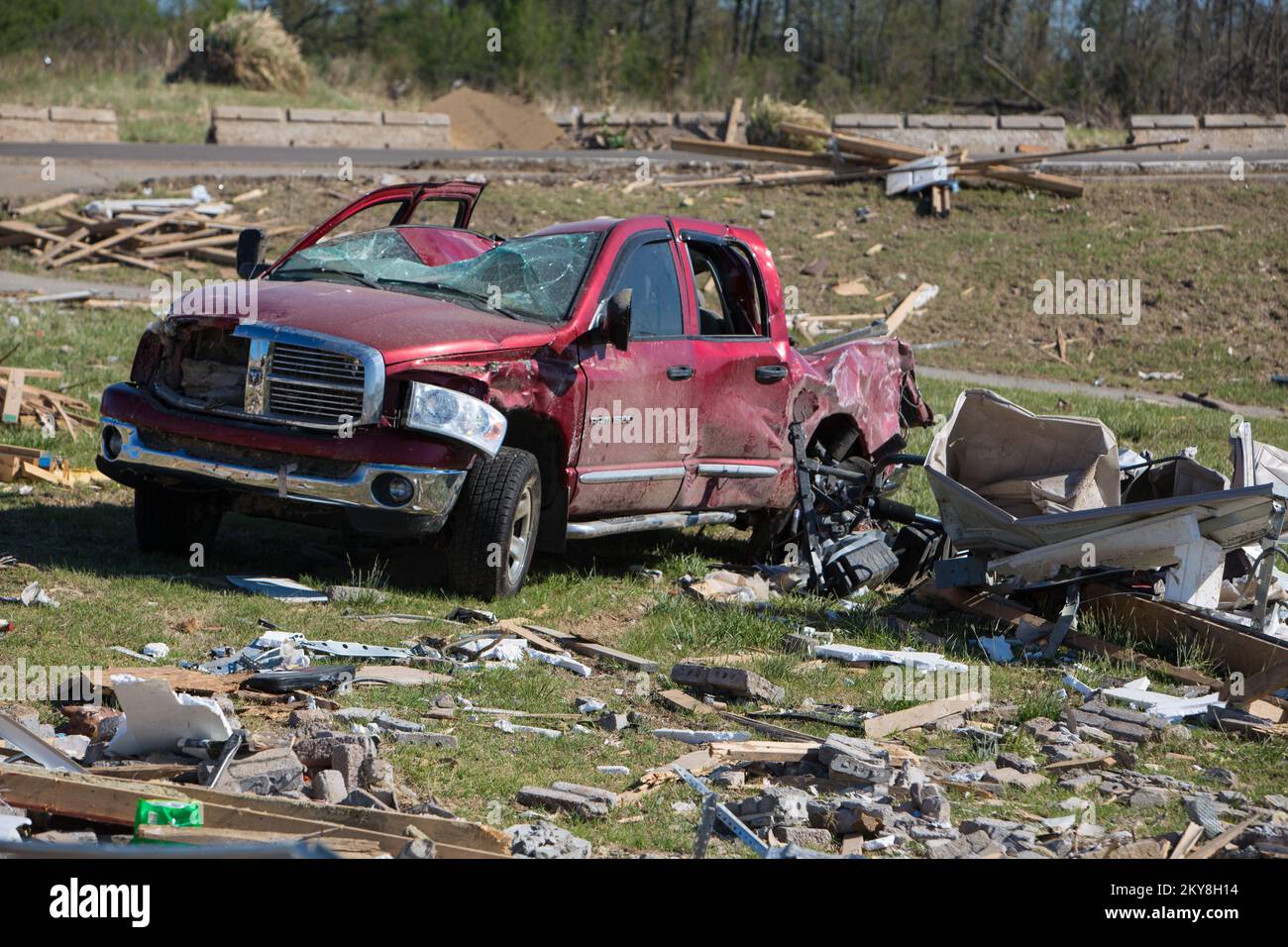 Mayflower, Ark., May 4, 2014 Tornado damage in the residential ...