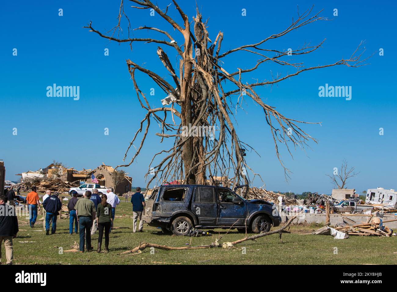 Mayflower, Ark., May 4, 2014 Tornado damage in the residential ...