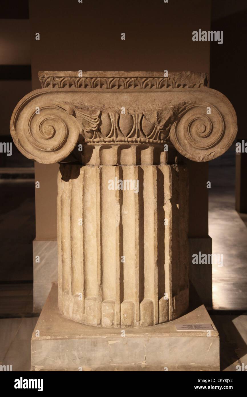 Ionian Column Drum from Hellenistic Period (BC 2th Century) at Istanbul ...