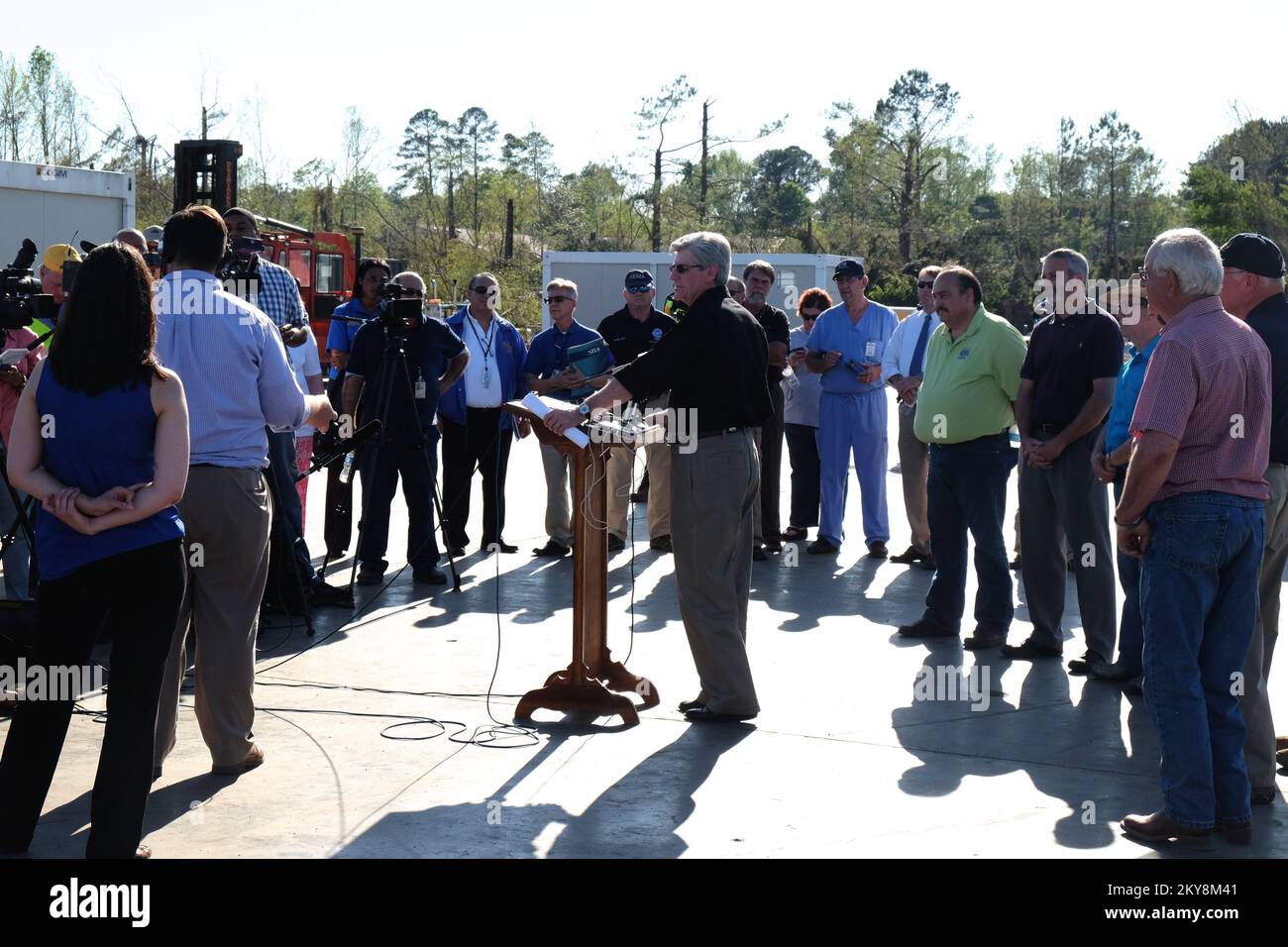 Mississippi Governor Phil Bryant in Lewisville, MS. Mississippi Severe ...