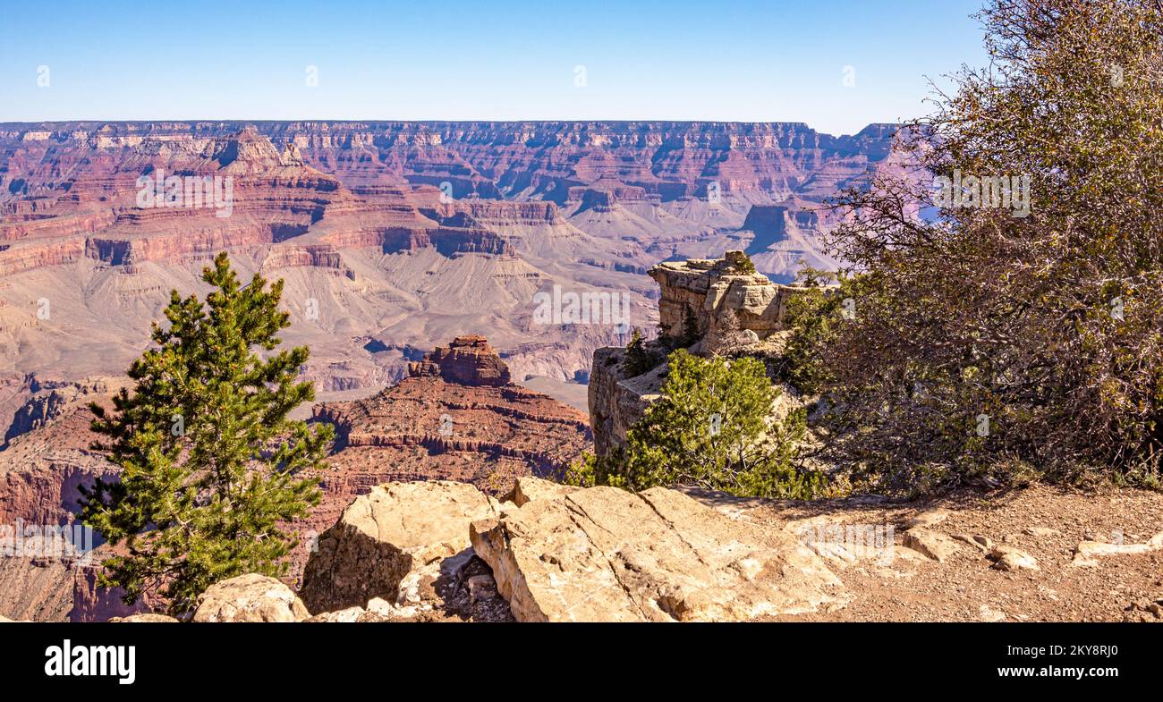 Grand Canyon Arizona South Rim near Mather Point Stock Photo - Alamy