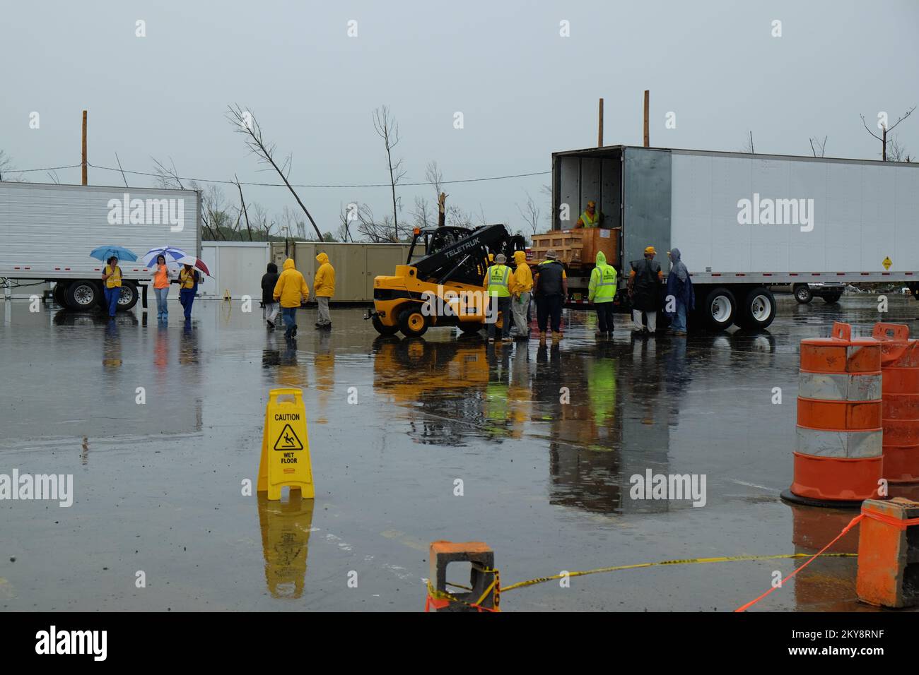 Rain at the mobile hospital site. Mississippi Severe Storms, Tornadoes ...