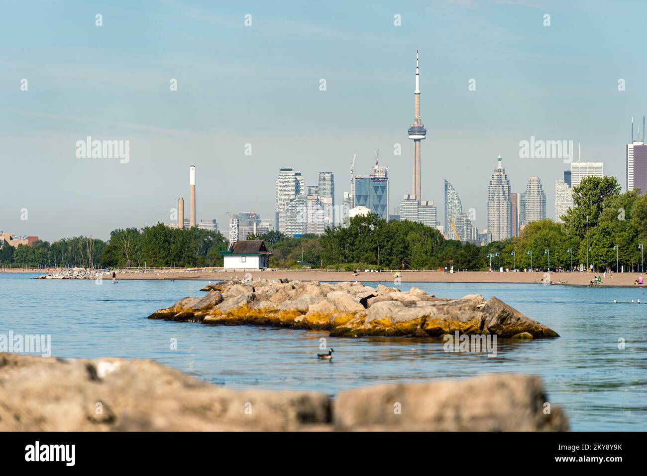 City skyline as seen from an East Toronto beach Stock Photo - Alamy