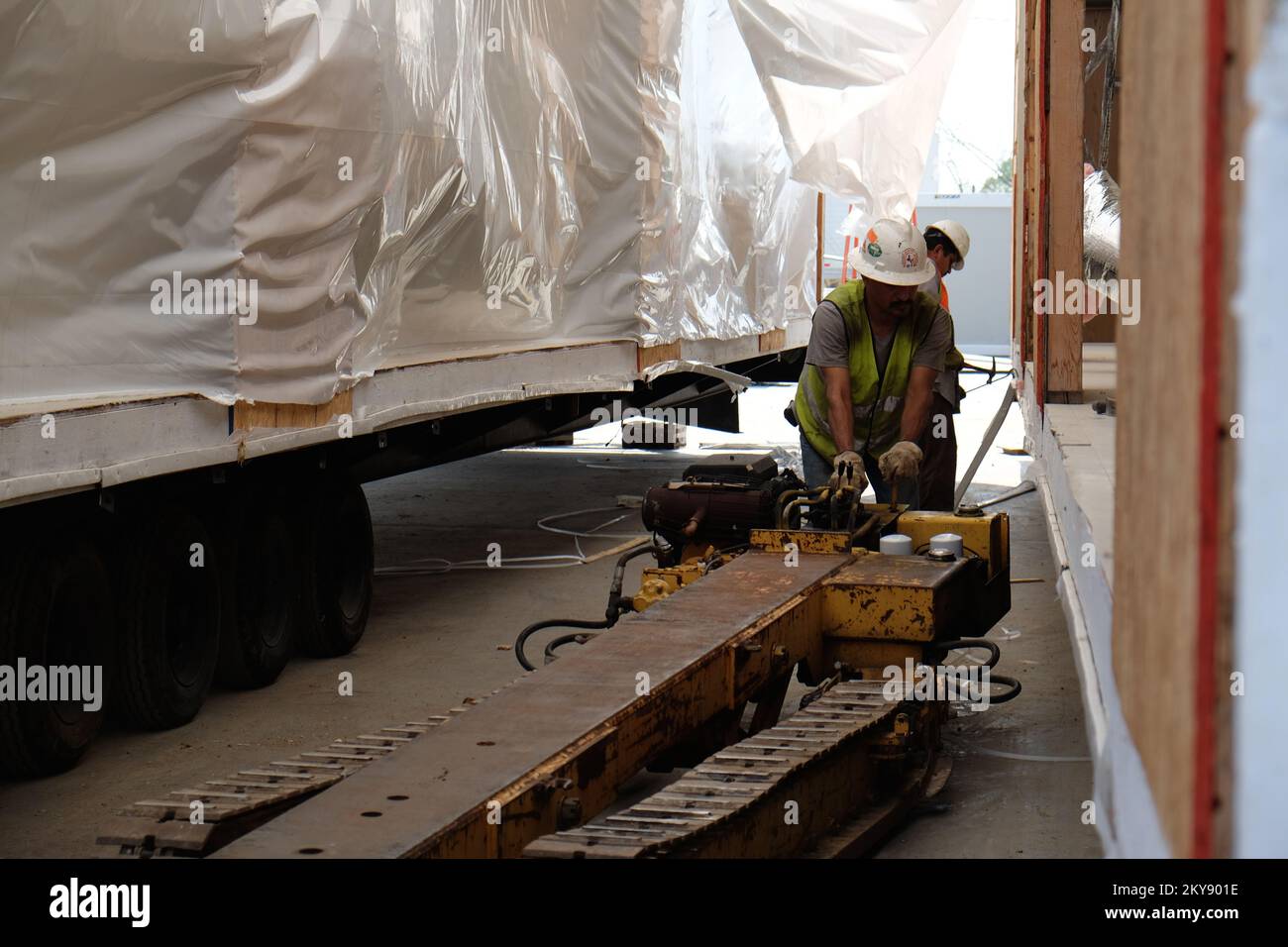 Yard dog installing modular offices. Mississippi Severe Storms ...